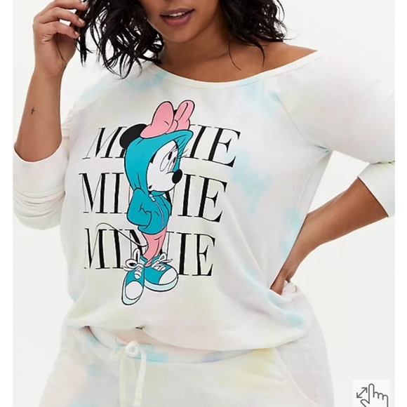 torrid | Sweaters | Torrid Disney Minnie Mouse Pastel Rainbow Tiedye ...